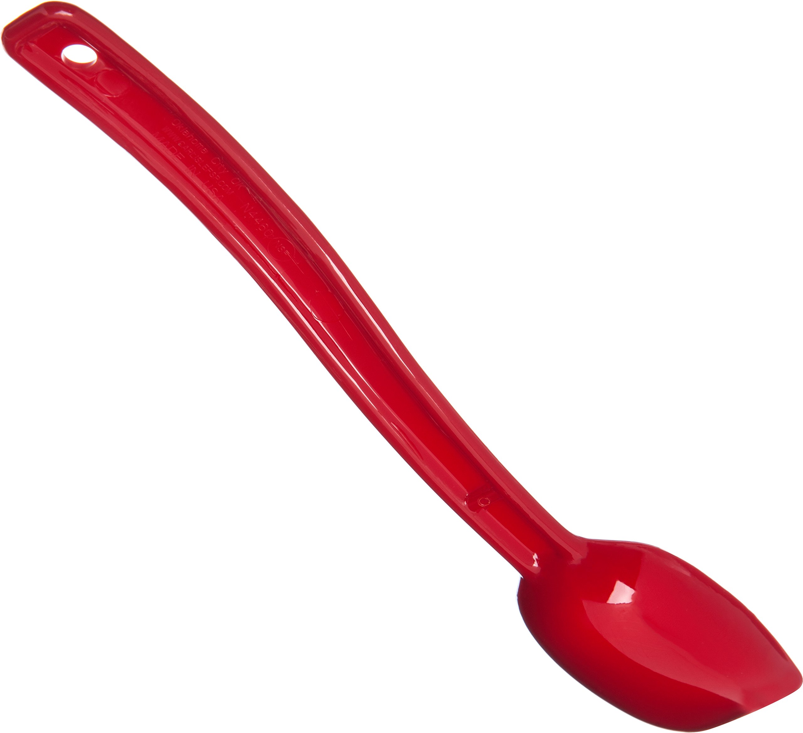 Carlisle FoodService Products Plastic Solid Spoon, 9 Inches, Red