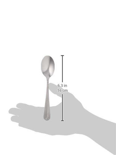 Winco 12-Piece Lafayette Teaspoon Set, 18-0 Stainless Steel, 1 Dozen, Silver