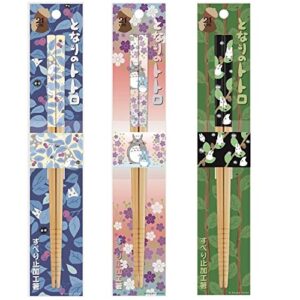 my neighbor totoro design japanese bamboo chopsticks (pack of 3 pairs)