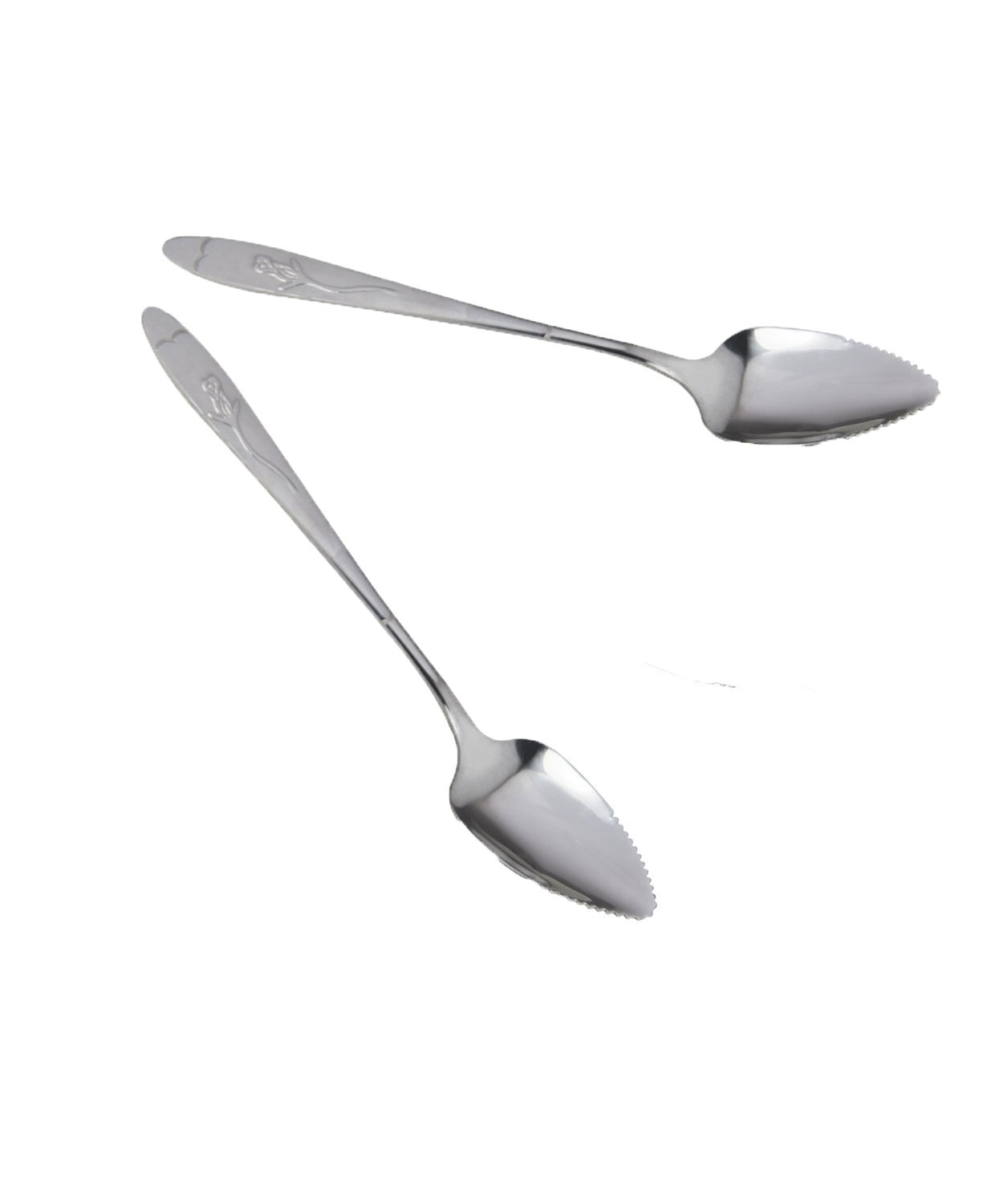 2 Pieces Stainless Steel Grapefruit Serrated Edge Spoon