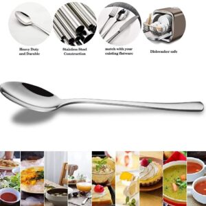 Demitasse Espresso Spoons,10pcs Mini Coffee Spoon 4.7 Inch Stainless Steel Spoons Small Spoons for Dessert, Tea (silver)