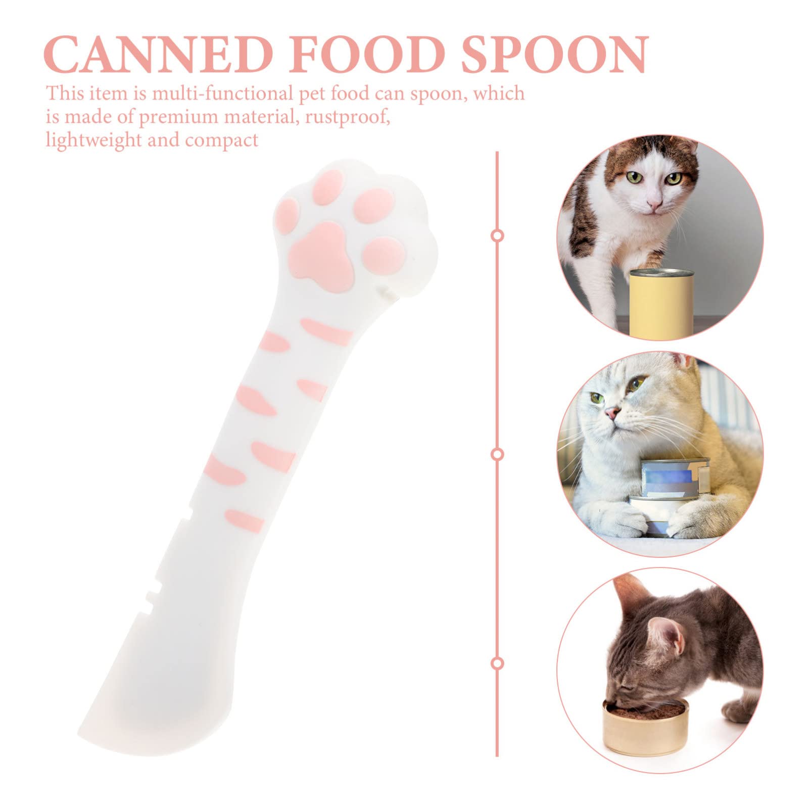 STOBOK Pet Food Can Spoon Cat Food Can Opener Universal Silicone Can Spoon Pet Wet Food Spoon Manual Can Opener (White)