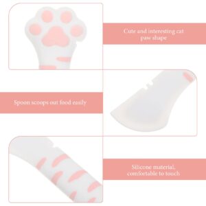 STOBOK Pet Food Can Spoon Cat Food Can Opener Universal Silicone Can Spoon Pet Wet Food Spoon Manual Can Opener (White)