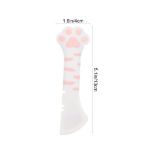 STOBOK Pet Food Can Spoon Cat Food Can Opener Universal Silicone Can Spoon Pet Wet Food Spoon Manual Can Opener (White)