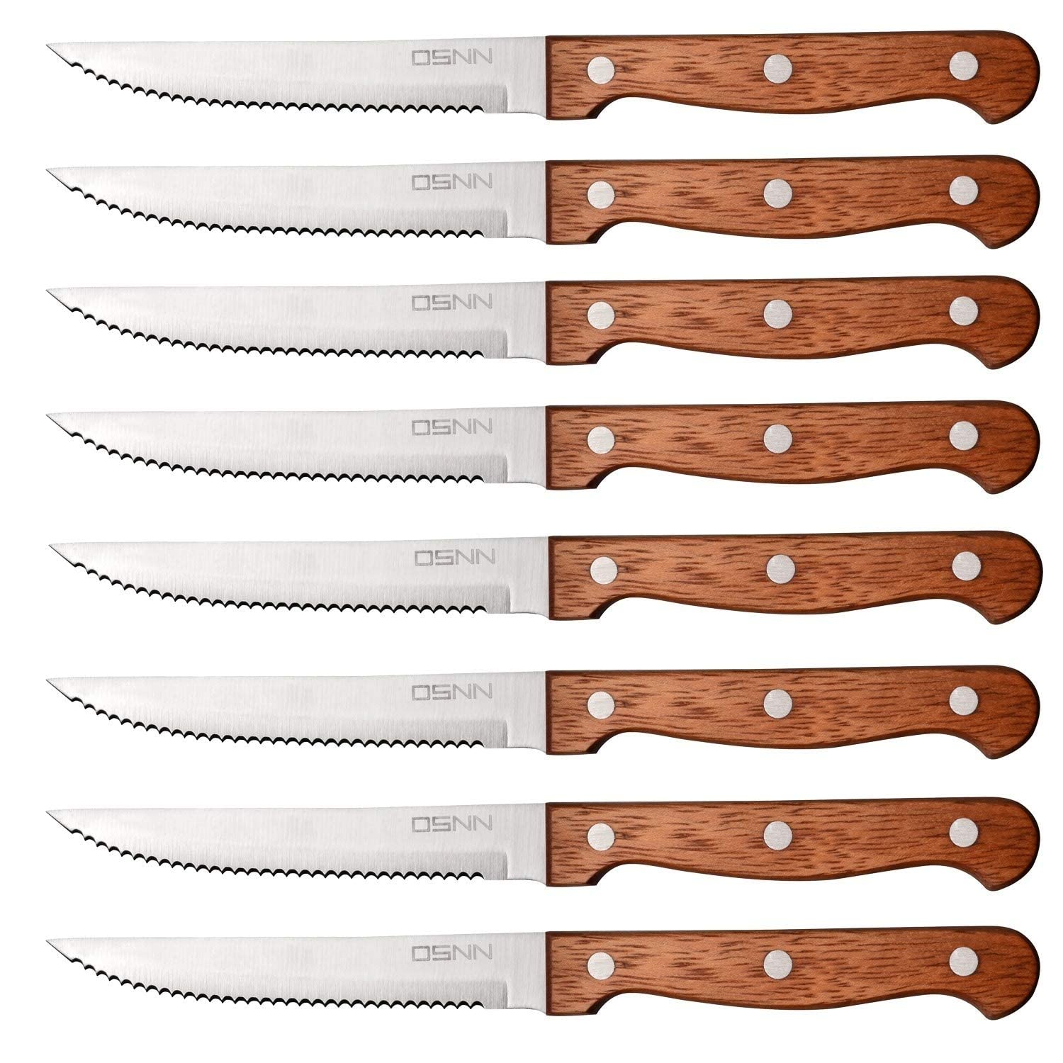 Steak Knives Set of 8 Utility Knives Steak Knife Cutlery Utensil Serrated Edge Steel…