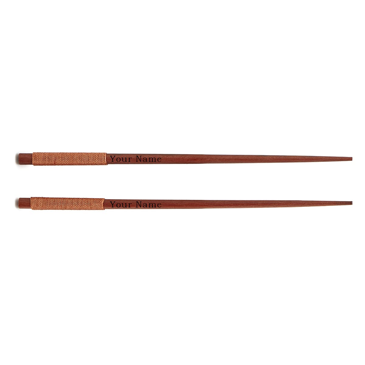 Personalized Set of Wood Chopsticks with Wooden Case - Customize Chinese Japanese Style Chopstick - Engrave the Case with Anything. Great Gift for Women, Men, Boyfriend, Couples, Husband, Son