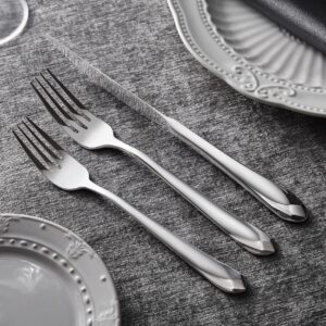 KEAWELL Elena Silverware Set, Service for 4, 18/10 Stainless Steel, Mirror Finish, Dishwasher Safe