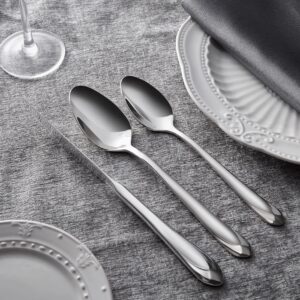 KEAWELL Elena Silverware Set, Service for 4, 18/10 Stainless Steel, Mirror Finish, Dishwasher Safe