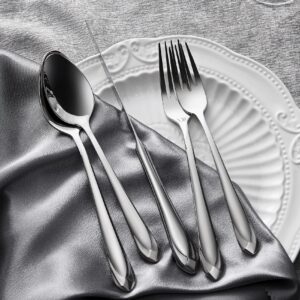 KEAWELL Elena Silverware Set, Service for 4, 18/10 Stainless Steel, Mirror Finish, Dishwasher Safe