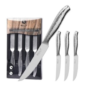 bill.f steak knives serrated steak knife set stainless steel steak knife set of 4