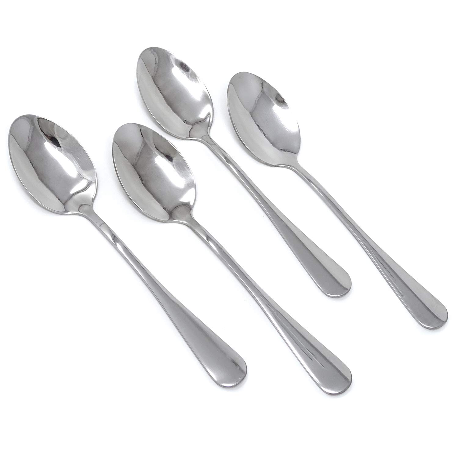 Honbay 4-Piece 17.2cm/6.77inch Oval Shape Stainless Steel Dinner Spoons Soup Spoons for Home, Restaurant, Office, School and More