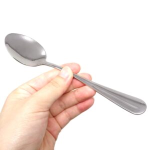 Honbay 4-Piece 17.2cm/6.77inch Oval Shape Stainless Steel Dinner Spoons Soup Spoons for Home, Restaurant, Office, School and More