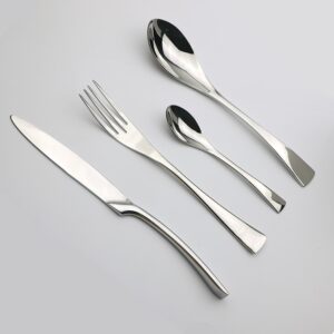 JANKNG 20-Piece 18/10 Stainless Steel Flatware Set, Service for 4