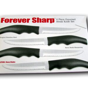 Forever Sharp 4 Piece Gourmet Steak Knife Set