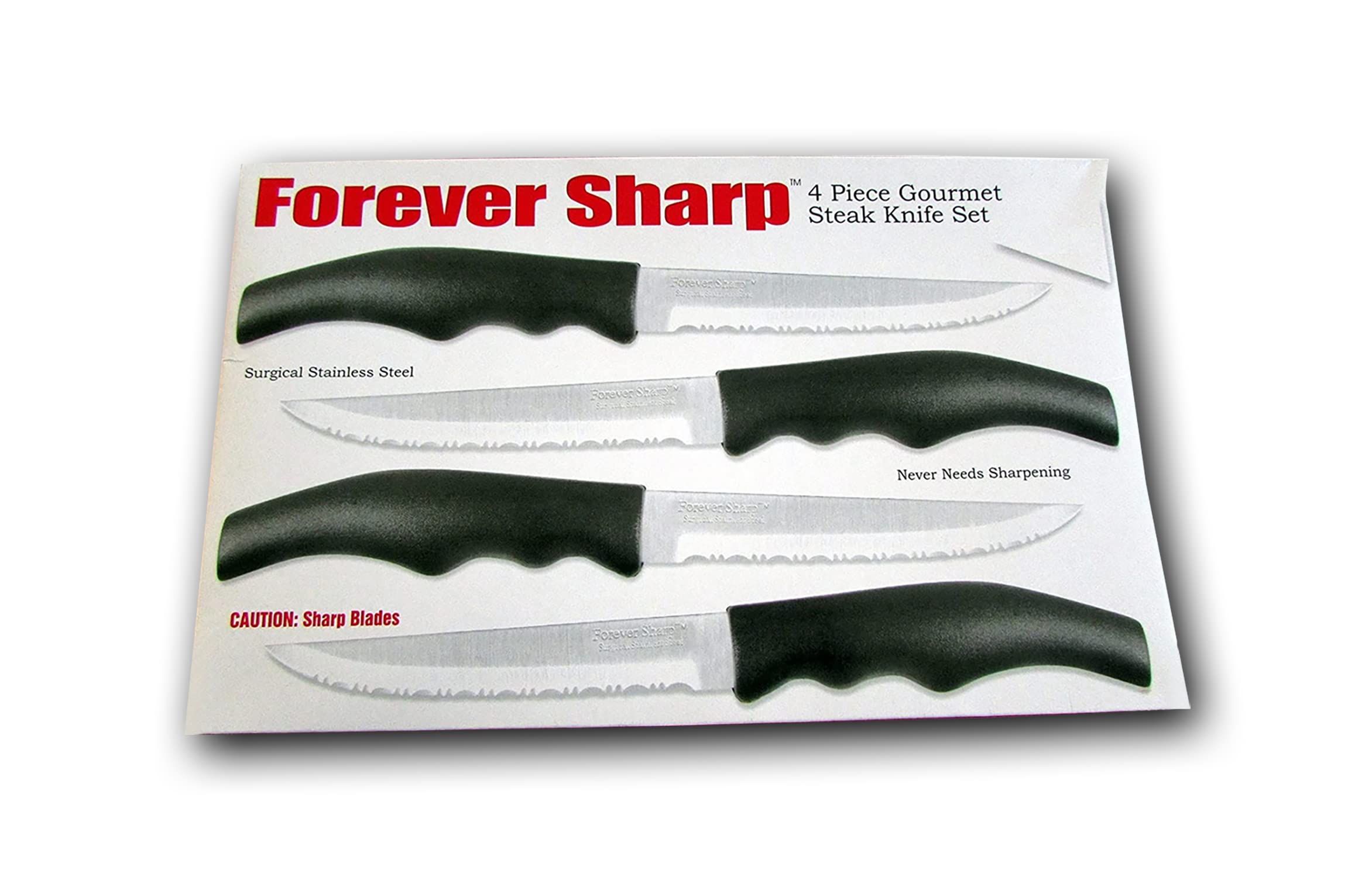 Forever Sharp 4 Piece Gourmet Steak Knife Set