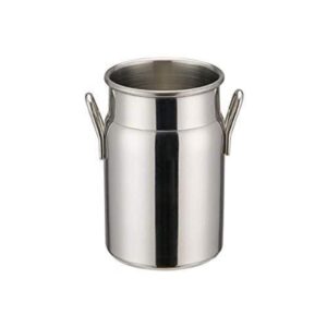 winco mini serving milk can, silver