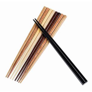 Happy Sales HSCH22/S, 5 Pairs Multi Color Design Japanese Bamboo Chopsticks Gift Set, Mnt