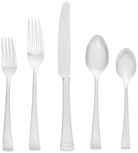 lenox frosted federal platinum 20pc flatware set, 3.10 lb