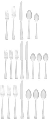 Lenox Frosted Federal Platinum 20Pc Flatware Set, 3.10 LB