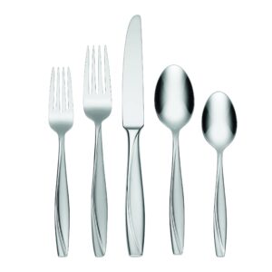 oneida b222045c cleo 45 piece everyday flatware set, service for 8