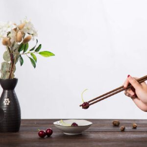 Mannice Wood Chopsticks, Reusable Chopsticks Dishwasher Safe Wooden Chopstick for Kitchen Restaurant Noodles Sushi Ramen Cooking Eating Chopstick