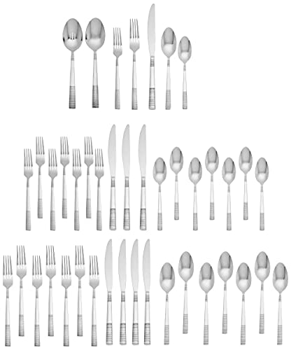 Oneida, Service for 8 Paxton 42 Piece Everyday Flatware, 18/0 Stainless Steel, Silverware Set