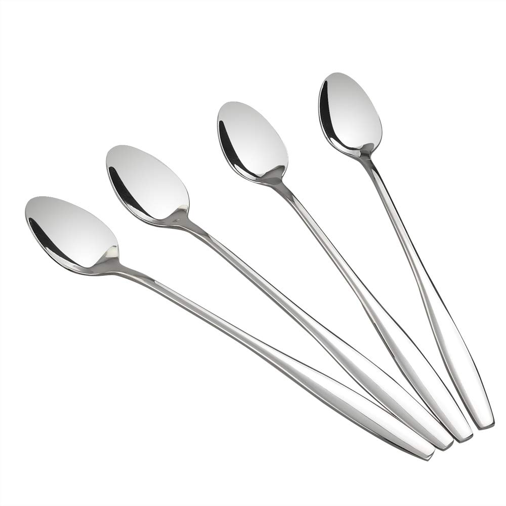 Ggbin 7.5-Inch Ice Tea Spoons, Stainless Steel Long Handle Stirring Spoons, 12 Pieces