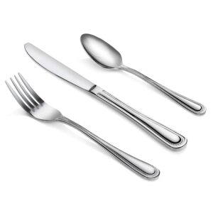 new star foodservice bead pattern, stainless steel, 36-piece flatware set