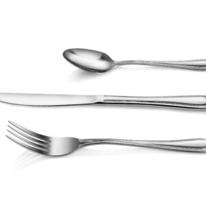 New Star Foodservice Bead Pattern, Stainless Steel, 36-Piece Flatware Set