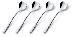 alessi il caffe alessi set of 4 heart-shaped spoons