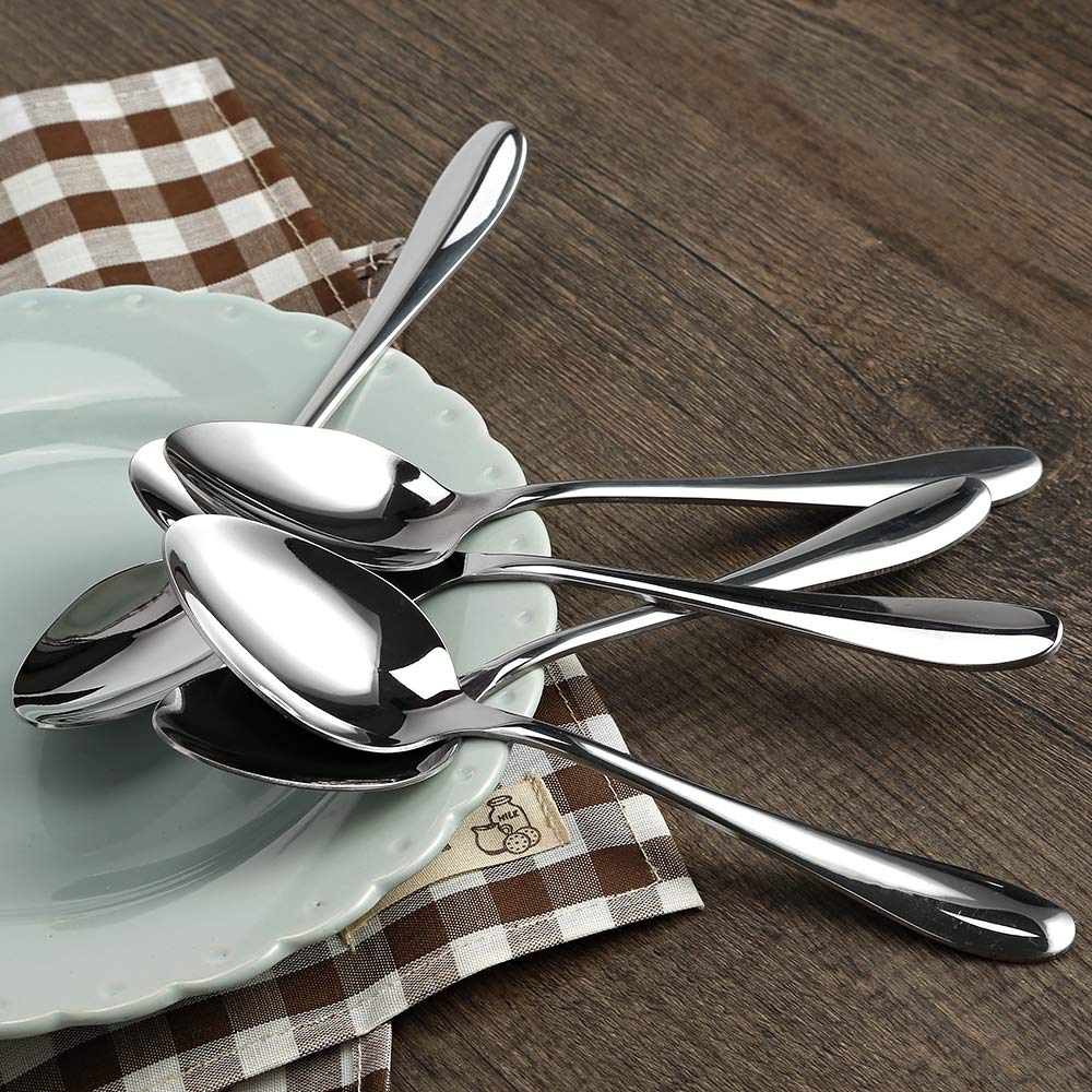 Eslite 12-Pieces Stainless Steel Dessert Spoons,6.7 Inches