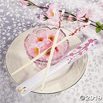 Cherry Blossom Chopsticks (24 pieces) Wedding and Party Supplies