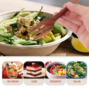 Salad Fork Wooden Cooking Fork: Cooking Salad Pasta Grill Tasting Fork Wood Kitchen Utensils for Mixing Cooking