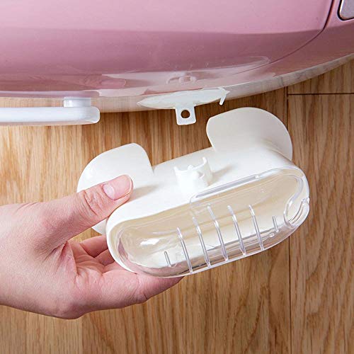 MXY Rice Scoop Holder with Suction Cup and Cover Rice Paddle Meal Spoon Fork Storage Station Can Stand or Adsorb on Rice Cooker or Smooth Surface