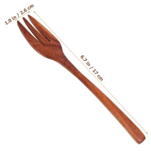 Salad Fork Wooden Cooking Fork: Cooking Salad Pasta Grill Tasting Fork Wood Kitchen Utensils for Mixing Cooking