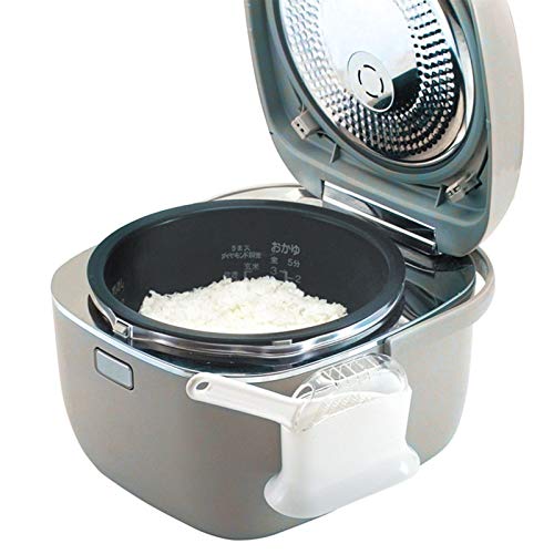 MXY Rice Scoop Holder with Suction Cup and Cover Rice Paddle Meal Spoon Fork Storage Station Can Stand or Adsorb on Rice Cooker or Smooth Surface