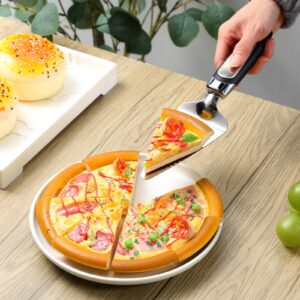 10 Pcs Pizza Spatula Pie Server Set Stainless Steel Pizza Spatula Cake Cutter Serrated Cake Server Tart Dessert Pie Slicer with Comfortable Handle for Wedding Birthday Kitchen Cutting Serving Utensils