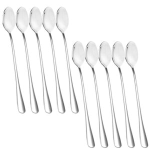 long handle stirring spoon, dakuan set of 10 stainless steel mixing spoon for iced tea, coffee, cocktail, milkshake, cold drink