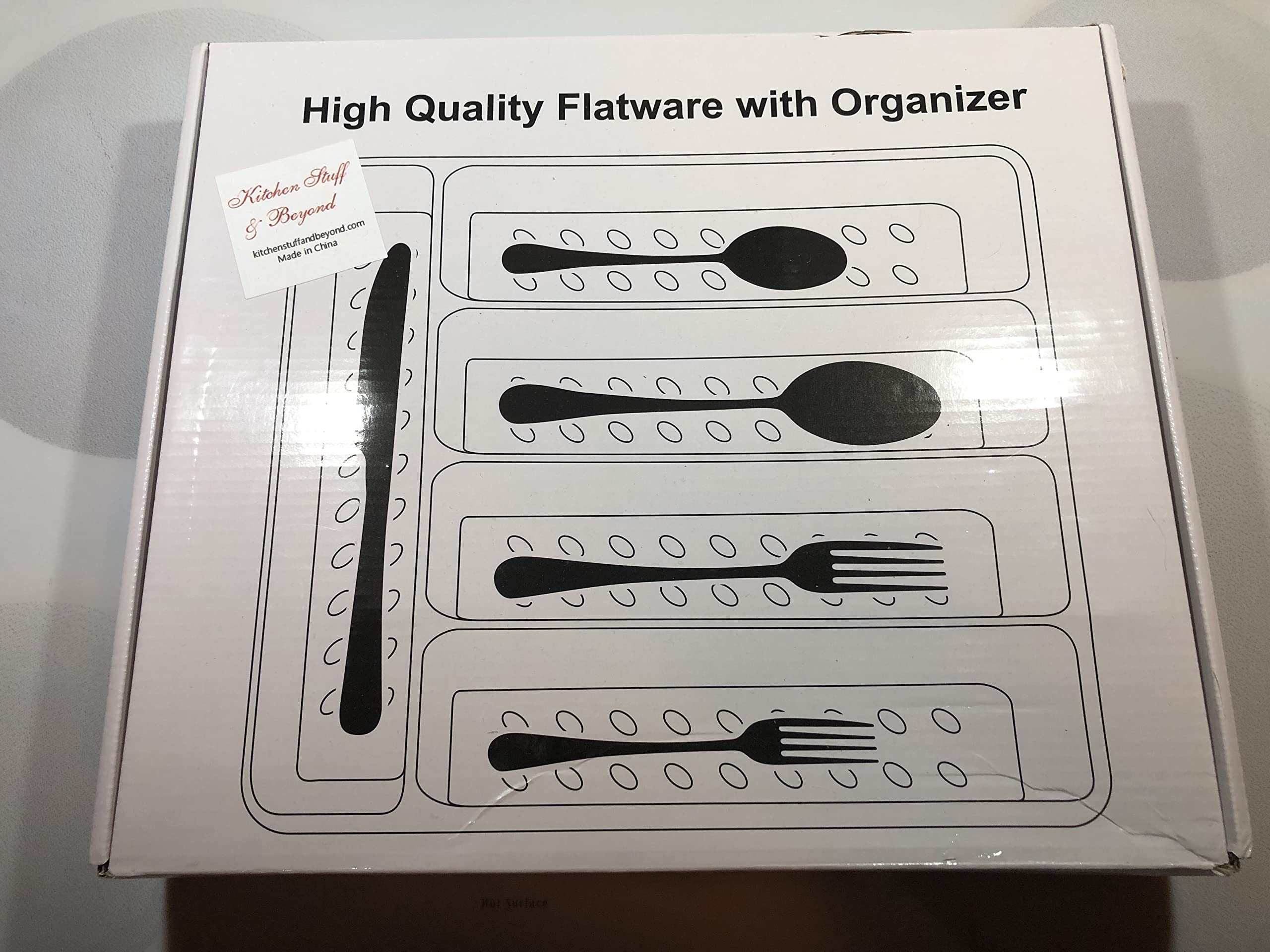 30 Piece Flatware Set for 6, Large Fork, Large Spoon, Small Spoon, Table Knife, Steak Knife