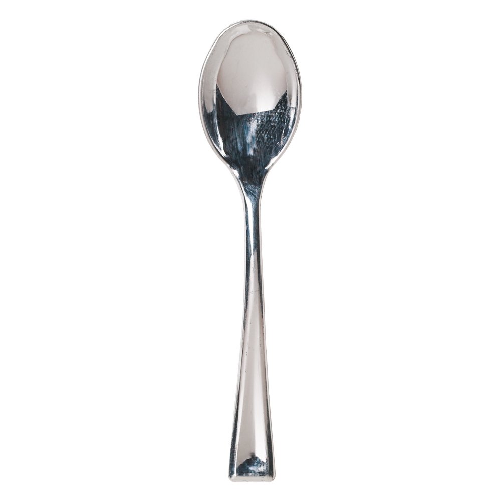 Hoffmaster 883360 Mini Metallic Spoon, 3-3/8" (Pack of 400),Silver