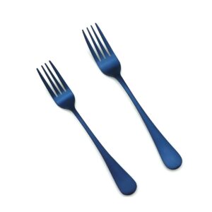 JASHII Modern Royal 20 Pcs Blue 18/10 Stainless Steel Utensils Cutlery Dinnerware Set w/ 4 Pcs Straw, Knife Fork and Spoon Flatware Set for Wedding Festival Christmas Party Service for 4