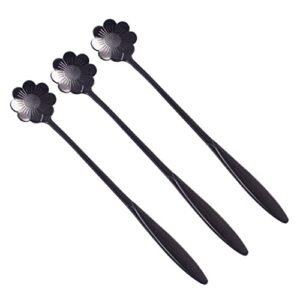 upkoch 3 pcs stainless steel spoon stainless steel set stir sticks for cocktails dinnerware spoons silverware set decorative spoon ice cream scoop coffee spoon mixing spoon tea spoon