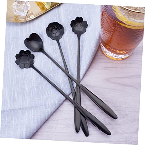 UPKOCH 3 Pcs Stainless Steel Spoon Stainless Steel Set Stir Sticks for Cocktails Dinnerware Spoons Silverware Set Decorative Spoon Ice Cream Scoop Coffee Spoon Mixing Spoon Tea Spoon