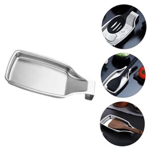 UPKOCH 1pc 304 Stainless Steel Spoon Rest Stainless Steel Utensil Holder Spatula Metal Stainless Steel Ladle Kitchen Spoon Organizer Spoon and Fork Holder Fork Spoon Knife Holder Silver