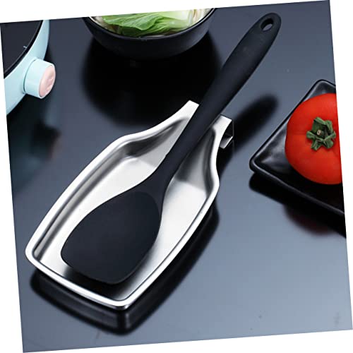 UPKOCH 1pc 304 Stainless Steel Spoon Rest Stainless Steel Utensil Holder Spatula Metal Stainless Steel Ladle Kitchen Spoon Organizer Spoon and Fork Holder Fork Spoon Knife Holder Silver