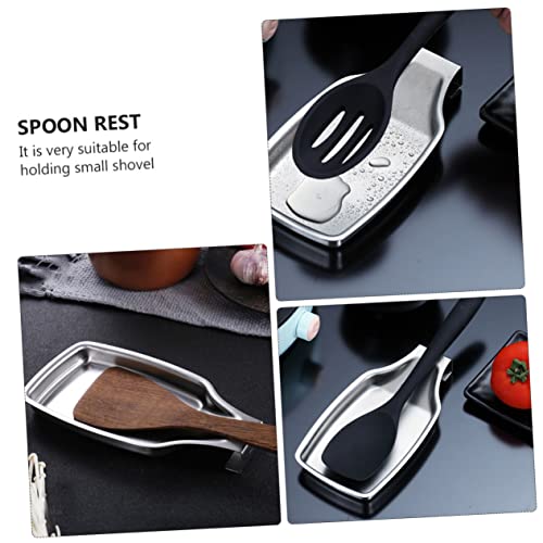 UPKOCH 1pc 304 Stainless Steel Spoon Rest Stainless Steel Utensil Holder Spatula Metal Stainless Steel Ladle Kitchen Spoon Organizer Spoon and Fork Holder Fork Spoon Knife Holder Silver