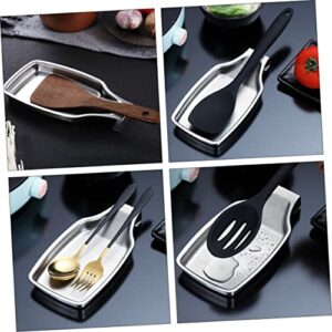 UPKOCH 1pc 304 Stainless Steel Spoon Rest Stainless Steel Utensil Holder Spatula Metal Stainless Steel Ladle Kitchen Spoon Organizer Spoon and Fork Holder Fork Spoon Knife Holder Silver