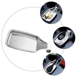 UPKOCH 1pc 304 Stainless Steel Spoon Rest Stainless Steel Utensil Holder Spatula Metal Stainless Steel Ladle Kitchen Spoon Organizer Spoon and Fork Holder Fork Spoon Knife Holder Silver