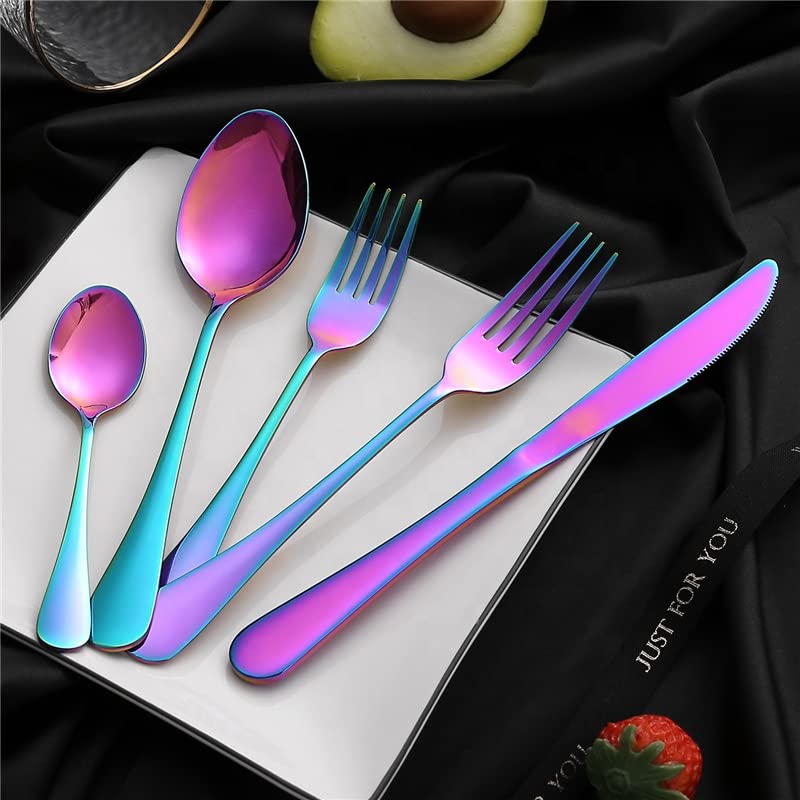 Wedding Stainless Steel Gold Cutlery Set Spoon Fork And Knife gold Matted Cutlery flatware Set