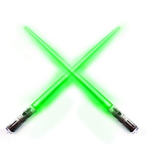 sabers chop lightsaber led light up chopsticks 1 pair skywalker green